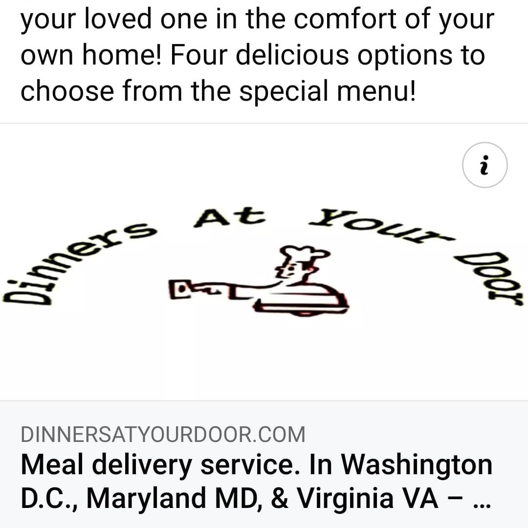 Dinners At Your Door is a meal delivery service. Chef prepared and ...